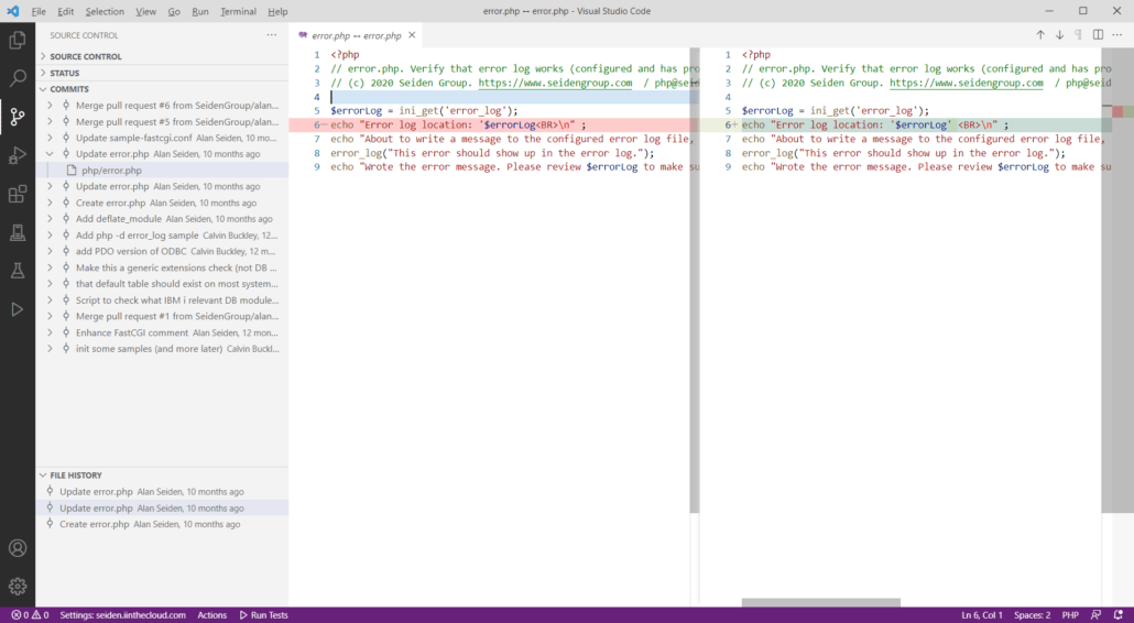 Visual Studio Code, IBM i & PHP - Seiden Group