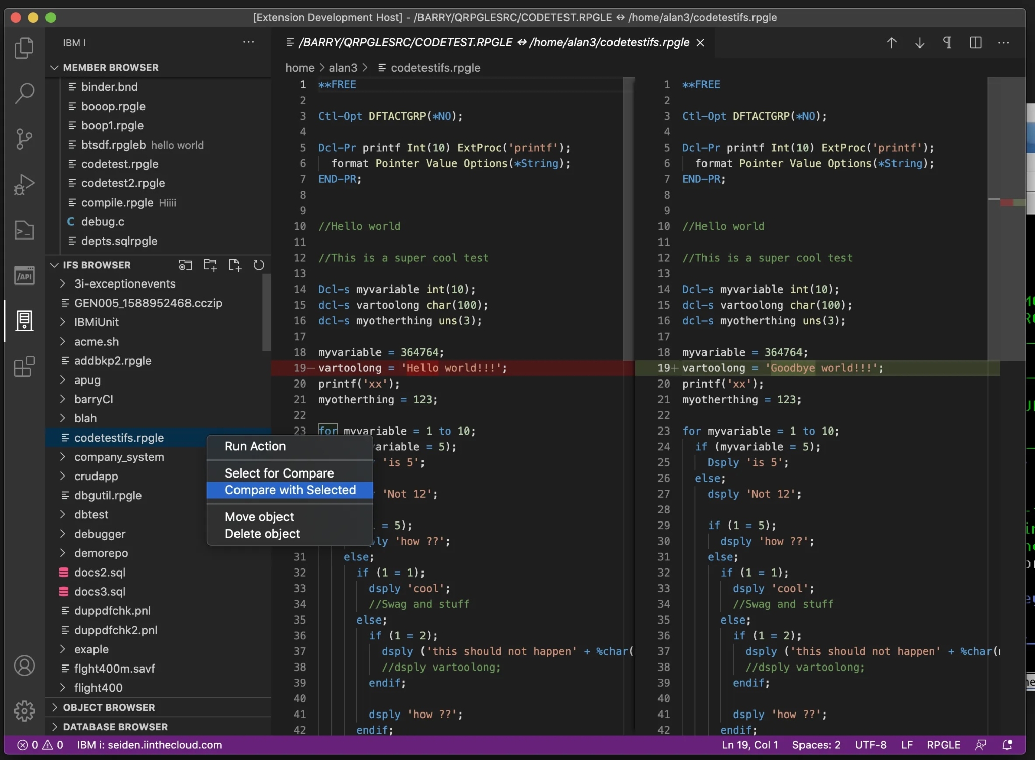 Compare Source Code with VS Code for IBM i - Seiden Group